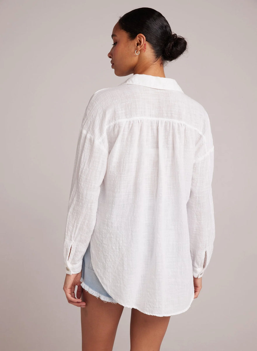 Bella Dahl Flowy Shirt- White – By Request